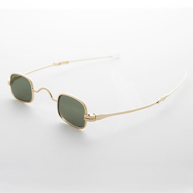 Small Square Spectacle Sunglass with Sliding Adjustable Temples ...