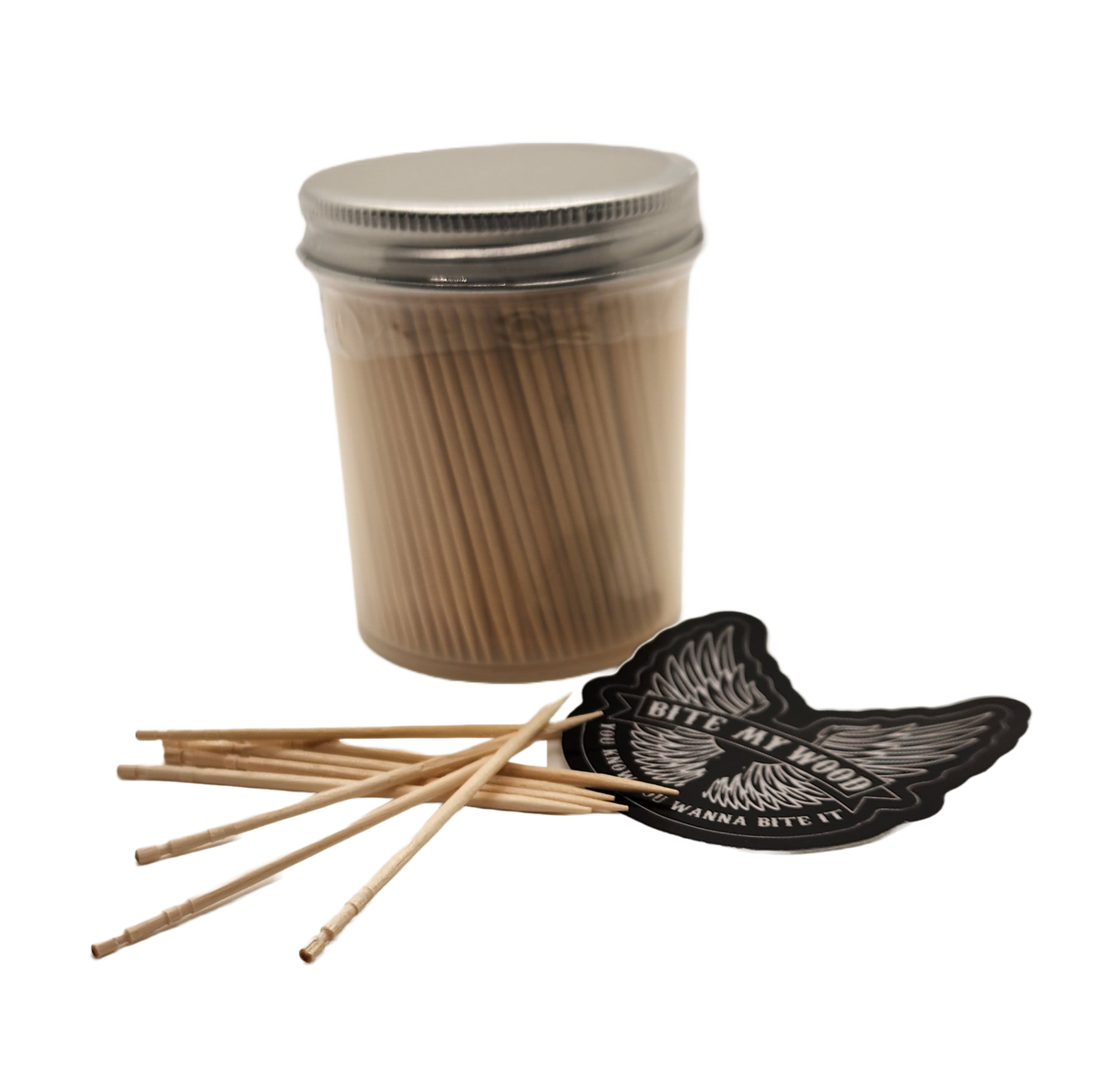 BiteMyWood Unflavored Birchwood Toothpicks In Jar or Tube - Single Or